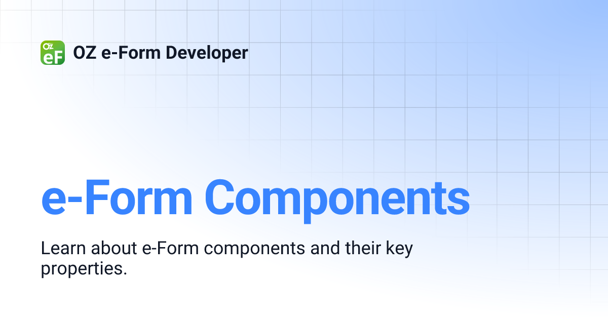 e-Form Components | OZ e-Form Developer