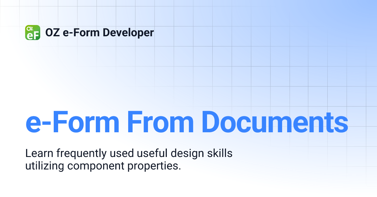 e-Form From Documents | OZ e-Form Developer